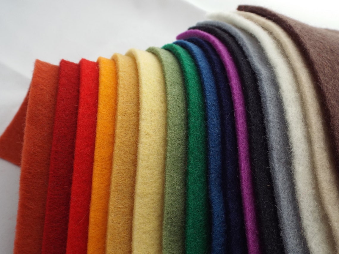The Original Collection of 100% Pure Wool Felt - 16 Piece Assortment - Etsy