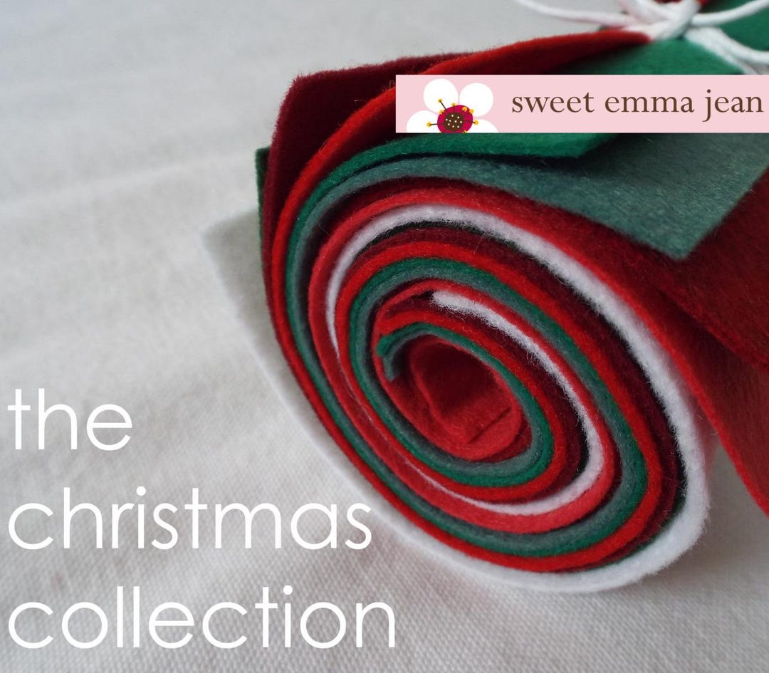 Holiday Craft Wool Blend Felt Sheets: the Christmas Collection, 9x12 (8 ...