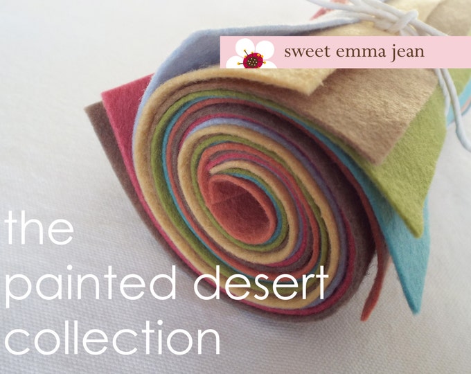 9x12 Felt Sheets the Painted Desert Collection 8 Sheets of Wool Blend ...