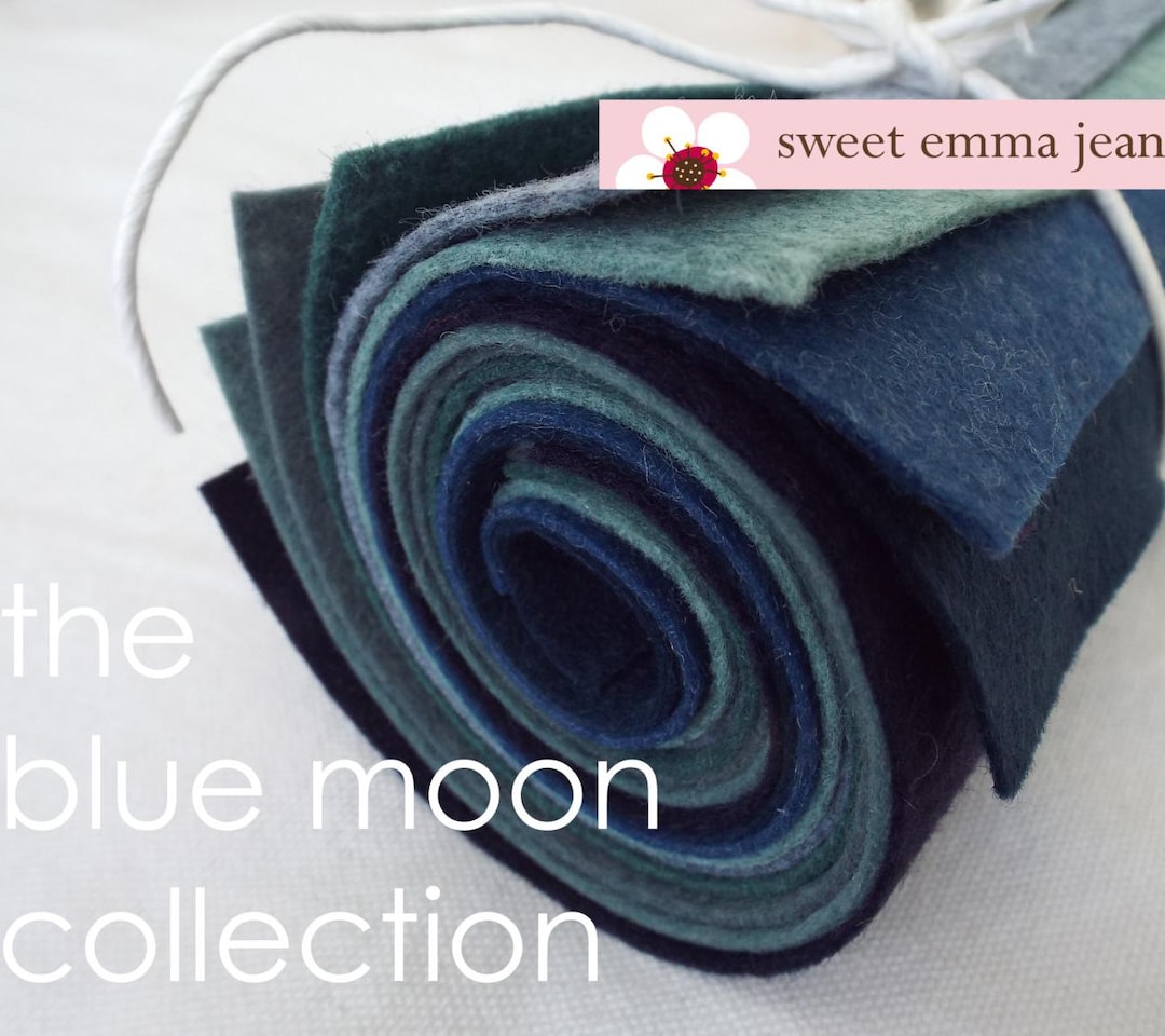 The Blue Moon Collection - Wool Blend Felt Sheets – 9x12, 8 Colors - Etsy