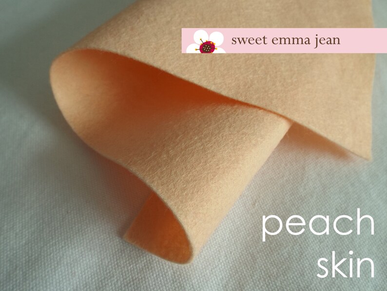 Wool Felt 1 Yard Cut Peach Skin Light Peach Wool Blend - Etsy