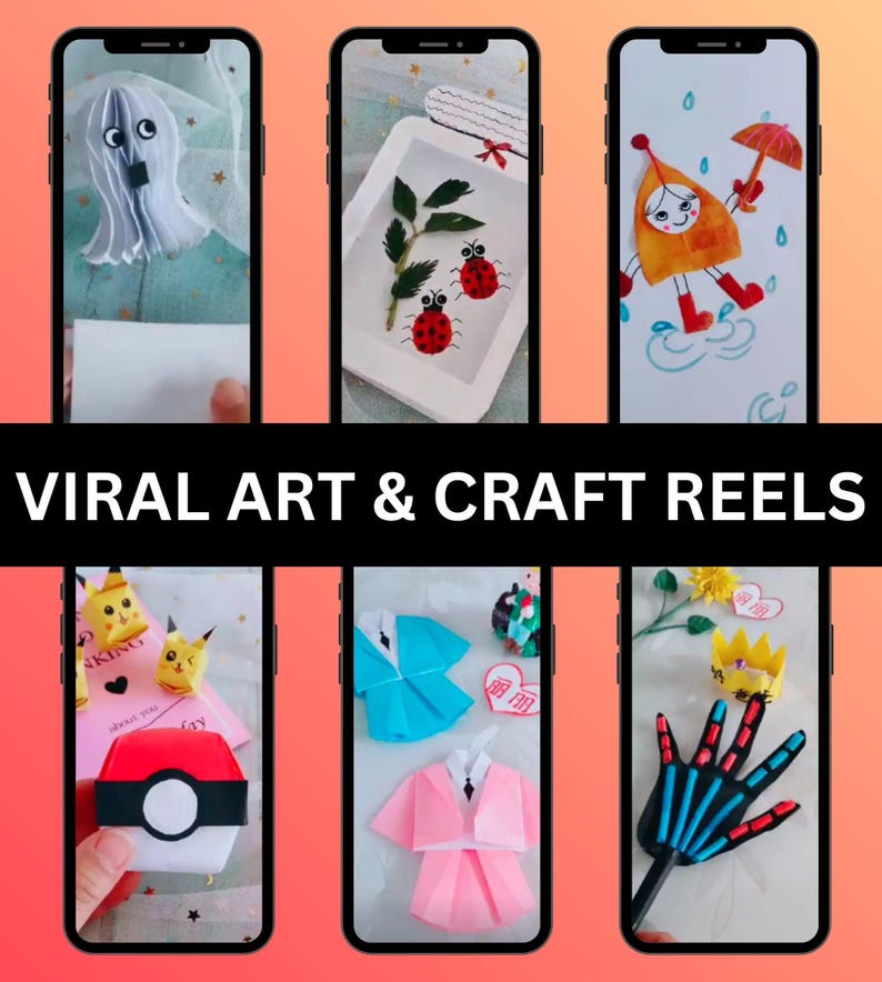 4000+ Creative DIY Art & Craft Reels Pack | Tutorial Videos and Viral ...