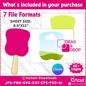 Church Fan Canva Template, Custom Paddle Fan, Paddle Fan Template ...