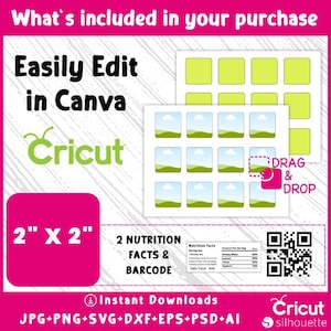 2x2 Square Photo Magnet Template: Canva Editable (digital Download) - Etsy
