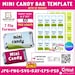 Mini Chocolate Wrapper Template, Mini Candy Wrapper Template, Party ...