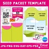 Printable Seed Packet Template for Canva | Editable DIY Seed Storage ...