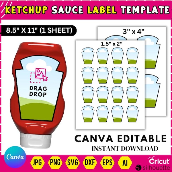 Party Ketchup Label - Etsy