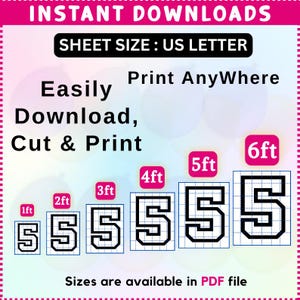 Marquee Numbers , 0-9 All Numbers Mosaic Balloon Templates , Square ...