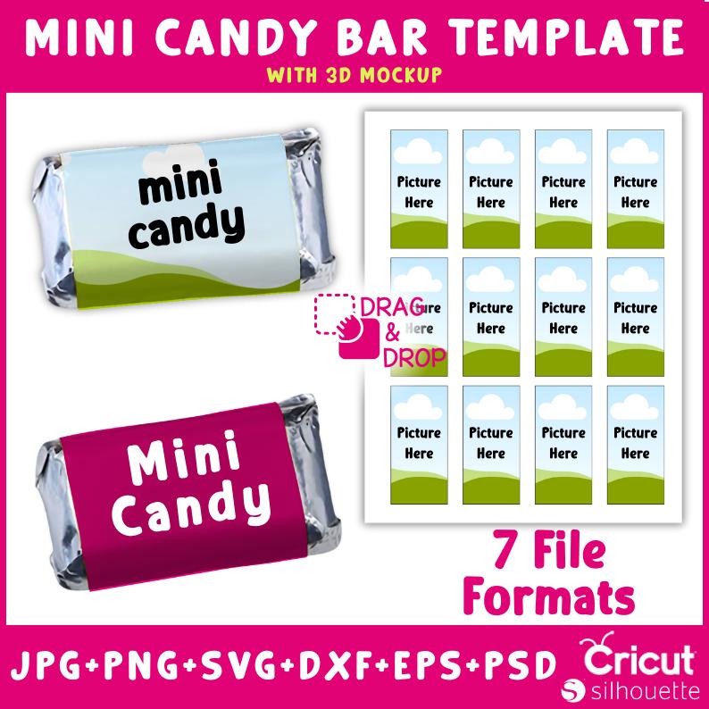 Mini Chocolate Wrapper Template, Mini Candy Wrapper Template, Party ...