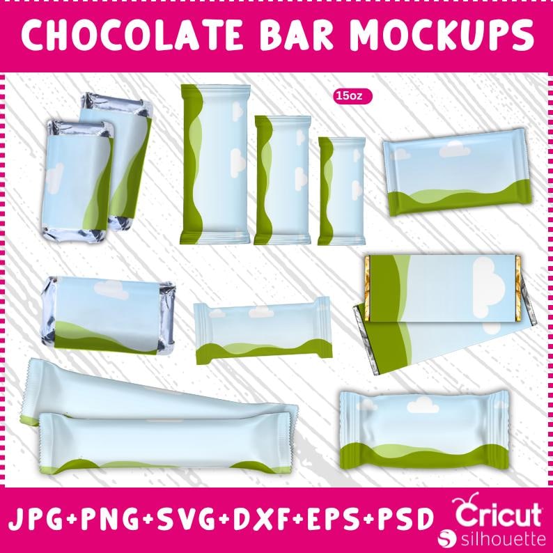 Chocolate Bar Template Bundle, Chocolate Wrapper Label Template, Candy ...