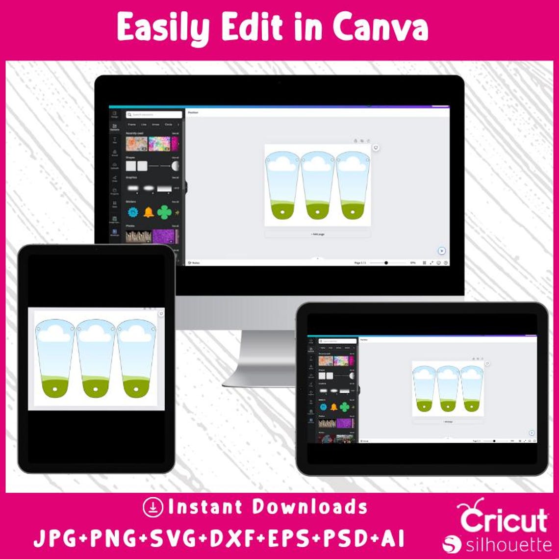 Petal Fan Canva Templates , Petal Fan Template , Church Fan Template ...