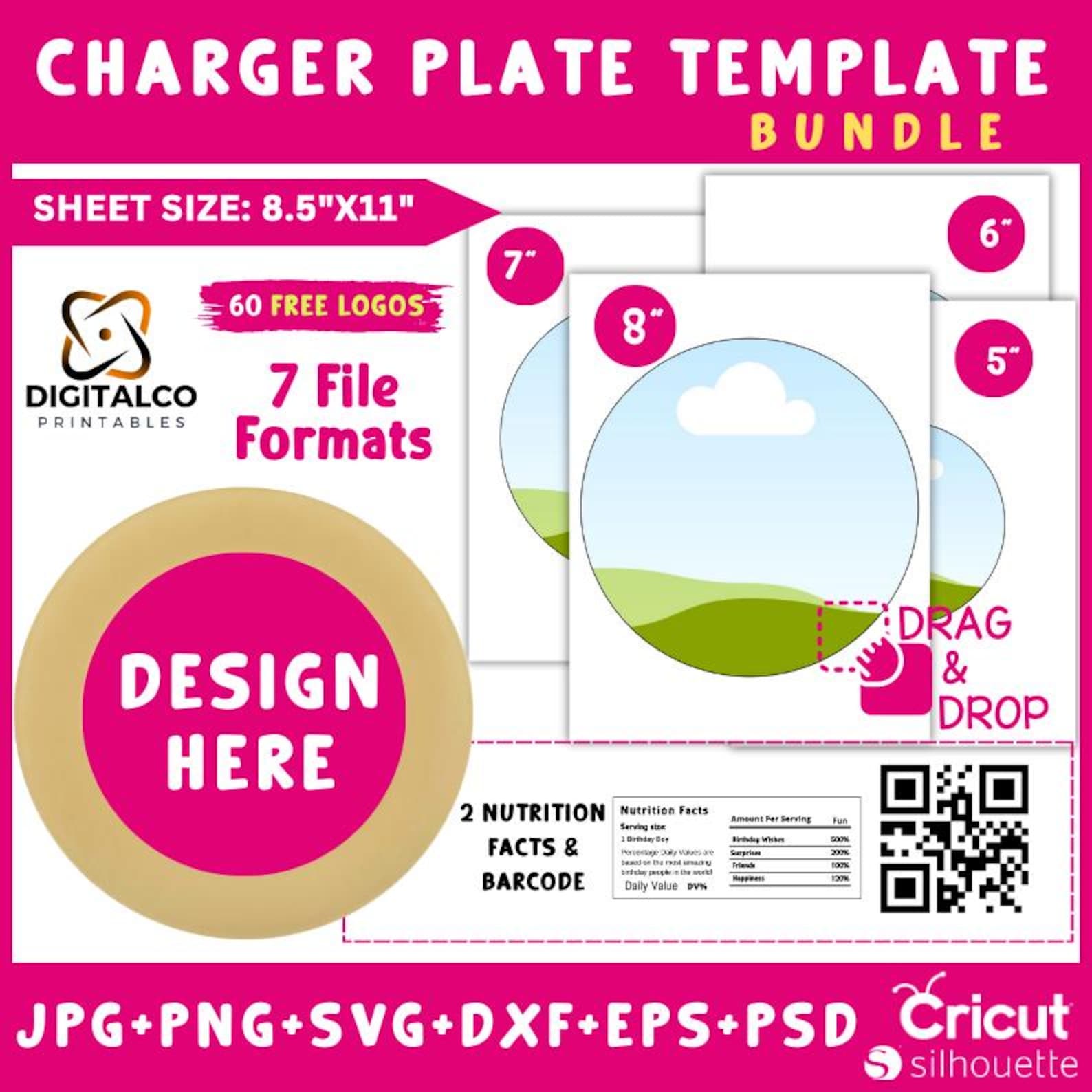 Plate Charger Template Bundle, Paper Plate Templates, Plate Chargers ...