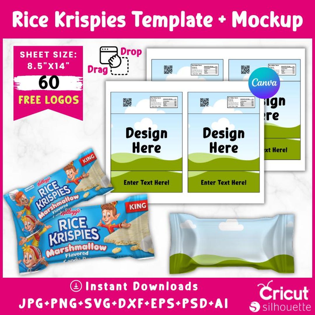Rice Krispies Template, Rice Krispies Mockup Template ,rice Krispies ...