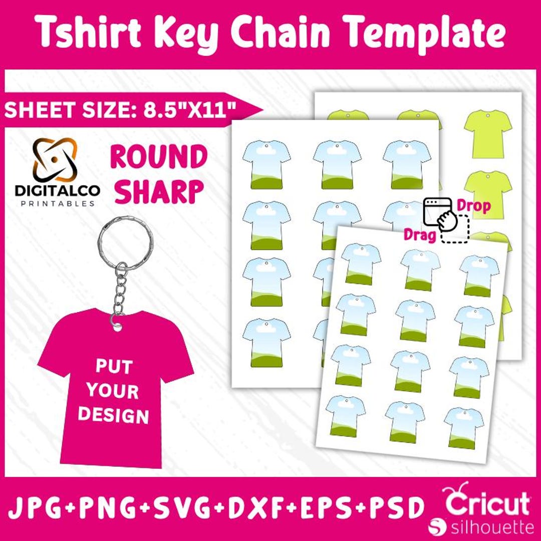 T-shirt Keychain Template , Keychain Template, T-shirt Keychain ...