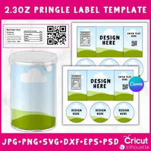 Pringles Labels Template , Pringles 1.3 Oz Labels, Pringles 2.3 Oz ...