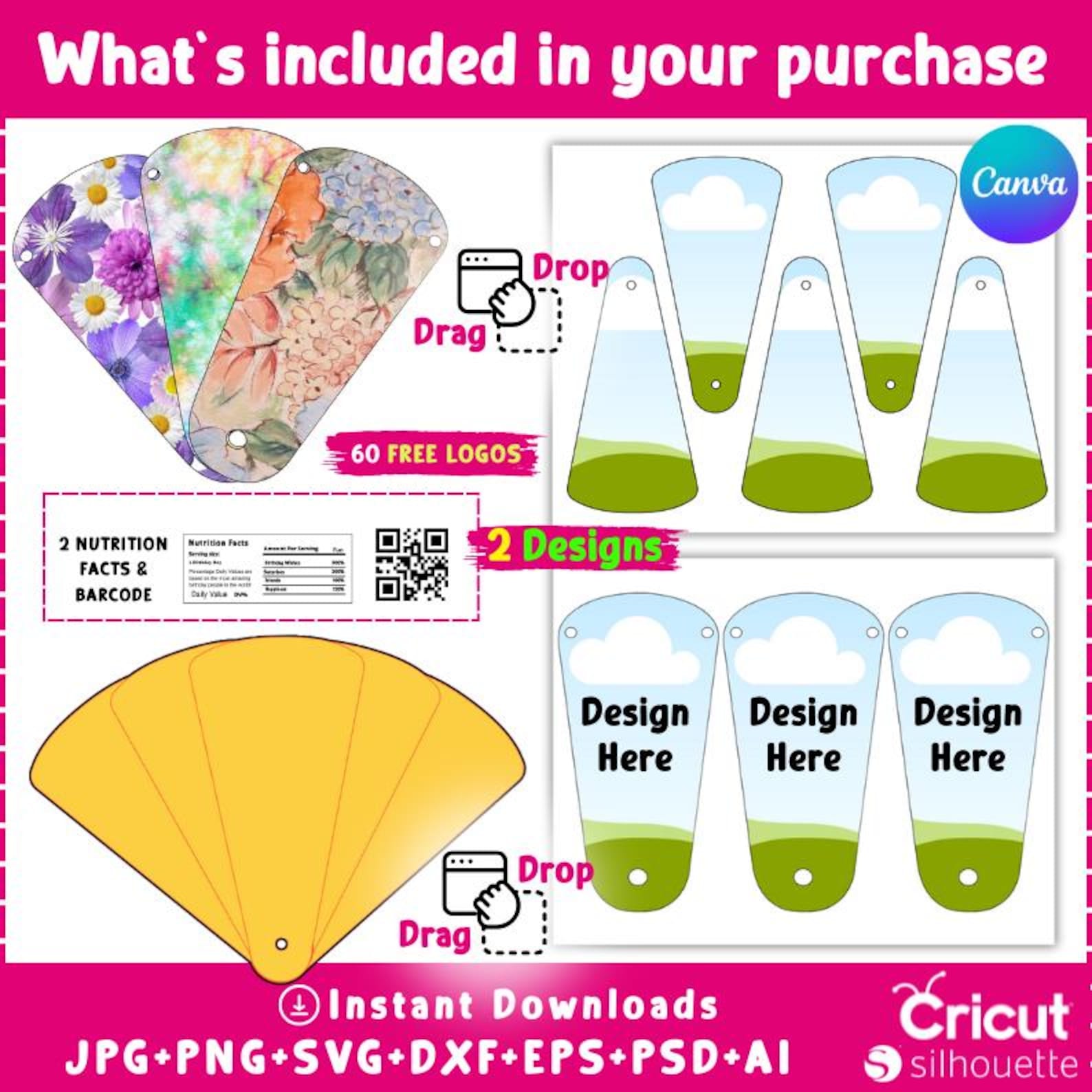 Petal Fan Canva Templates , Petal Fan Template , Church Fan Template ...