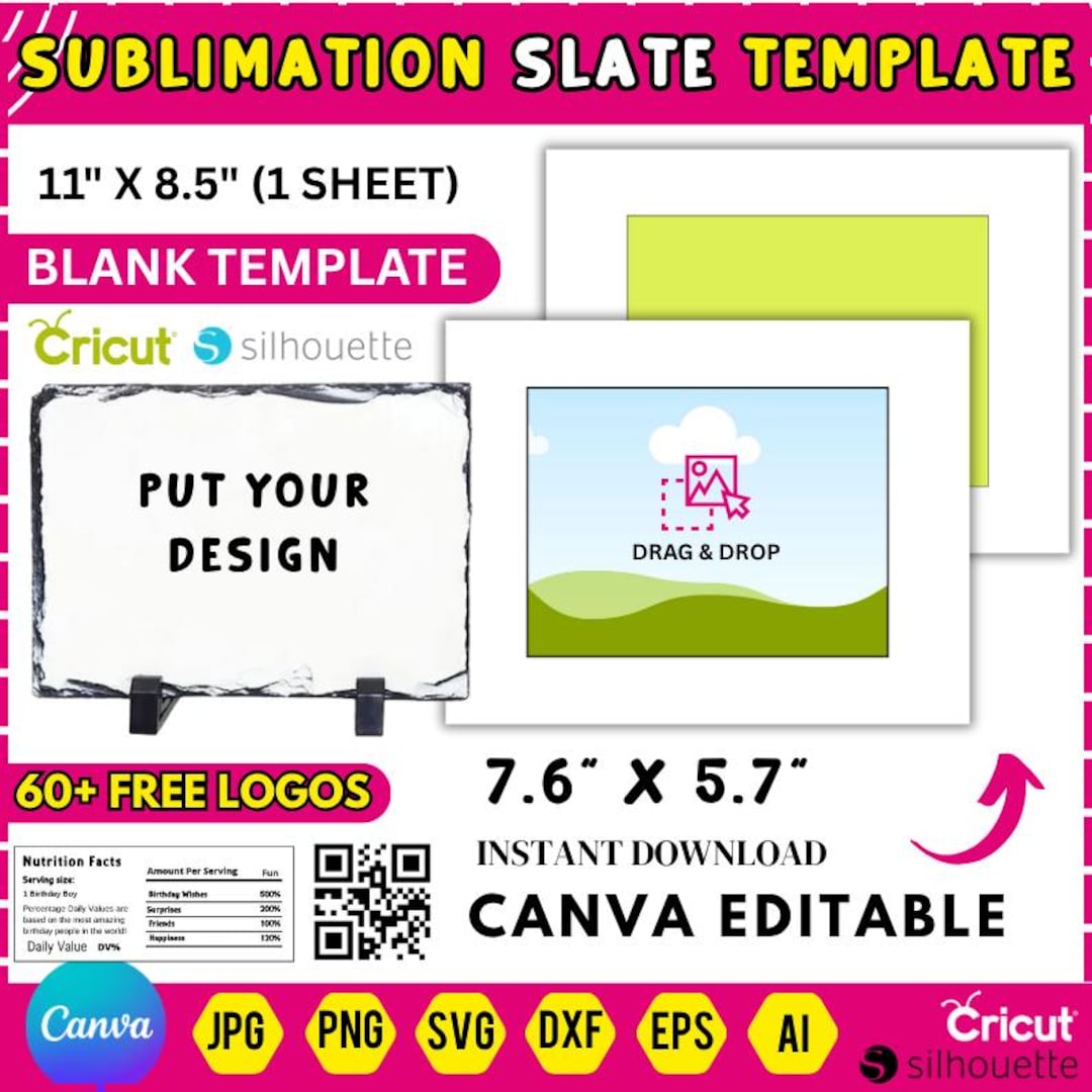 Slate Template, Slate Canva Template, Rectangle Slate Template ...