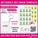 Rectangle Keychain Sublimation Template: Editable Canva Design (digital ...