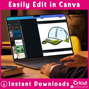 Baseball Cap Canva Template, Trucker Hat Template, Baseball Cap ...