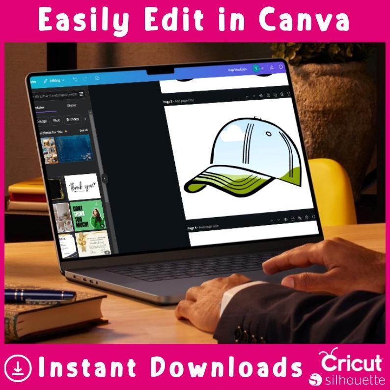 Baseball Cap Canva Template, Trucker Hat Template, Baseball Cap Template, Caps Canva Frame, Hat ...