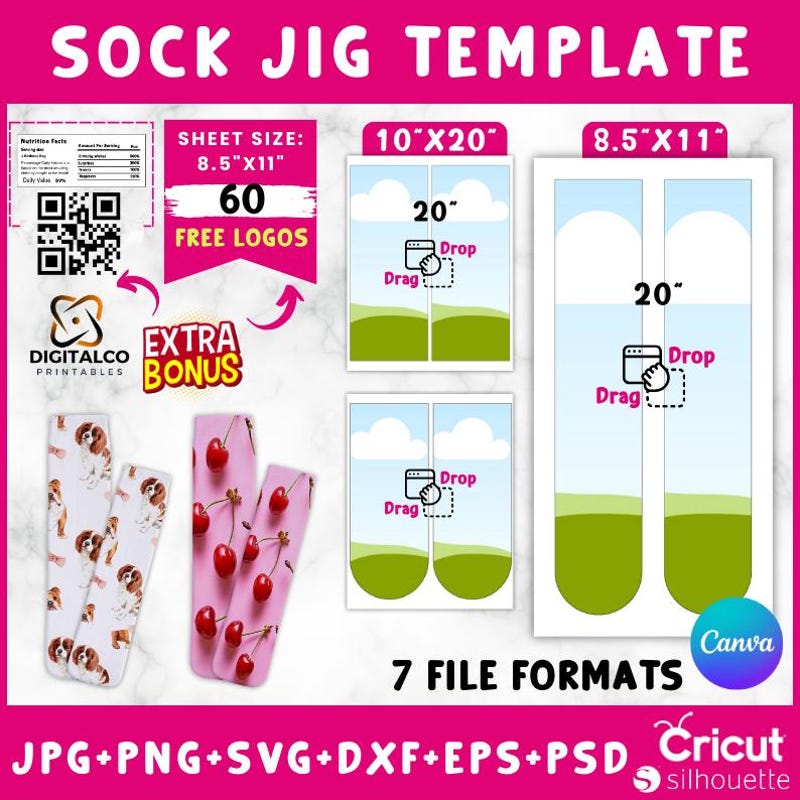 Sock Sublimation Designs - Etsy