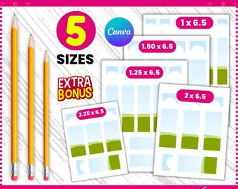 Editable Pencil Label Template Bundle: Back to School DIY (digital ...