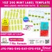 Tic Tac Label Template, 1oz Mint Label Template, Mint Sticker Label ...