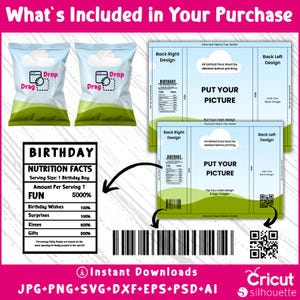 Chip Bag Template, Chip Bag Mockup, Chip Bag Label, Chip Bag Editable ...