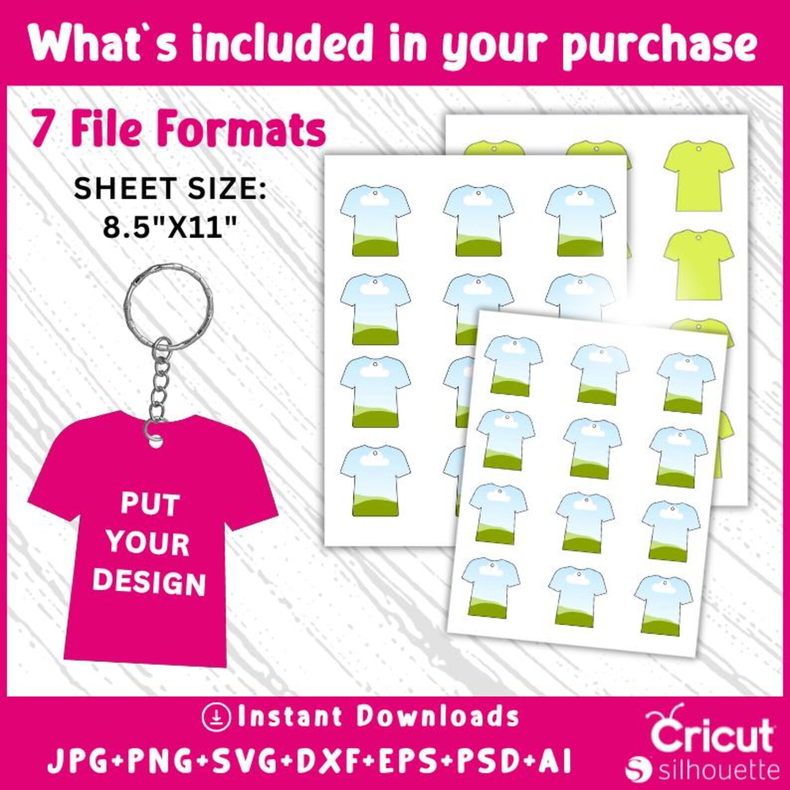 T-shirt Keychain Template , Keychain Template, T-shirt Keychain ...