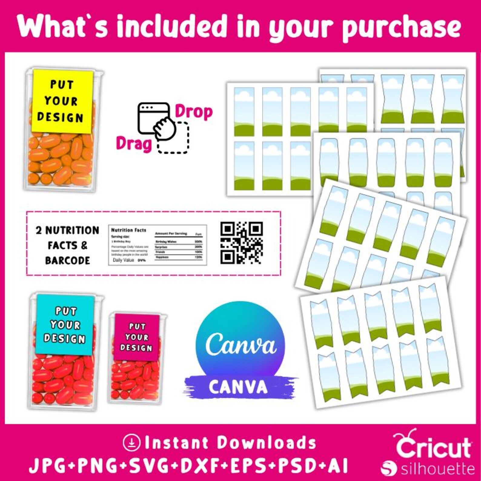 Tic Tac Label Template, 1oz Mint Label Template, Mint Sticker Label ...