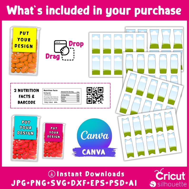 Tic Tac Label Template, 1oz Mint Label Template, Mint Sticker Label ...