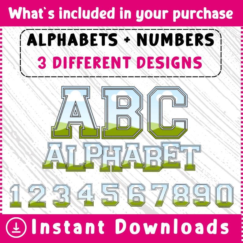 Editable Varsity Letter Canva Frames: Drag & Drop Alphabet (digital ...