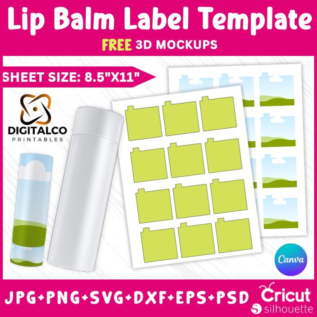 Lip Balm Label Template , Lip Balm Template , Label Template , Lip Balm ...