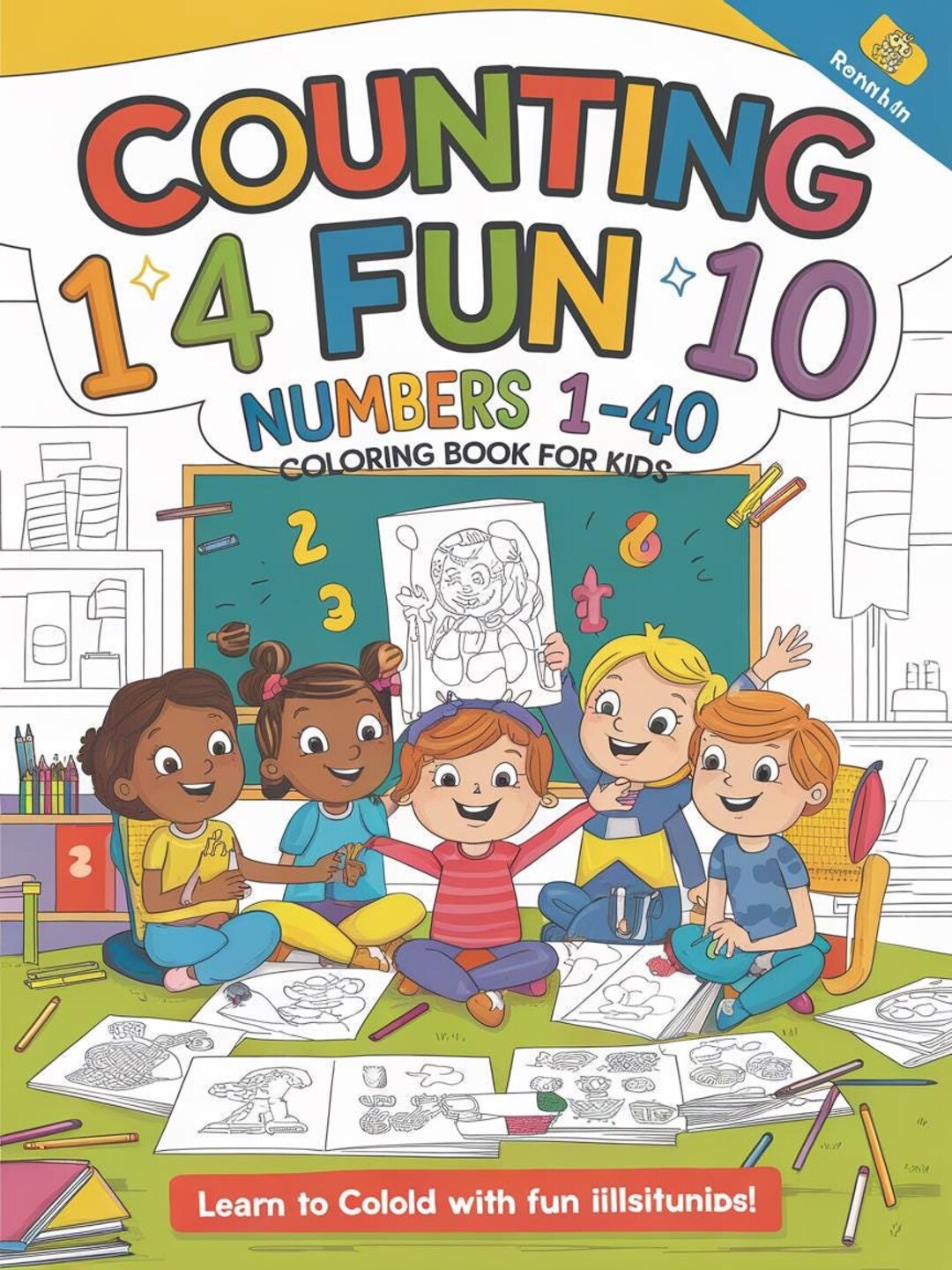 Numbers 1-40 Coloring Book for Kids: Fun Learning (digital Download) - Etsy