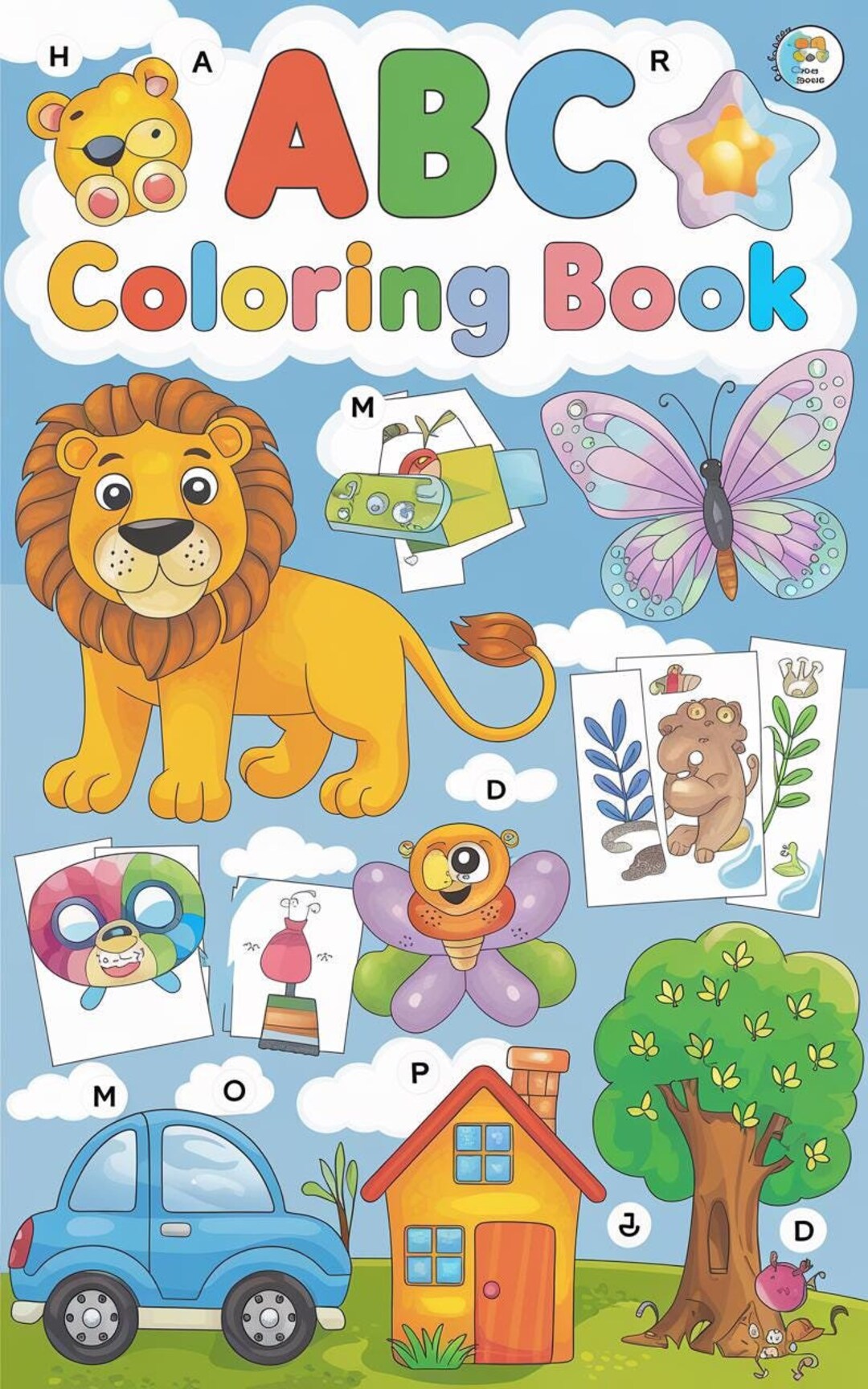 ABC Coloring Book: 26 Alphabet Pages, Fun Learning (PDF Printable) - Etsy