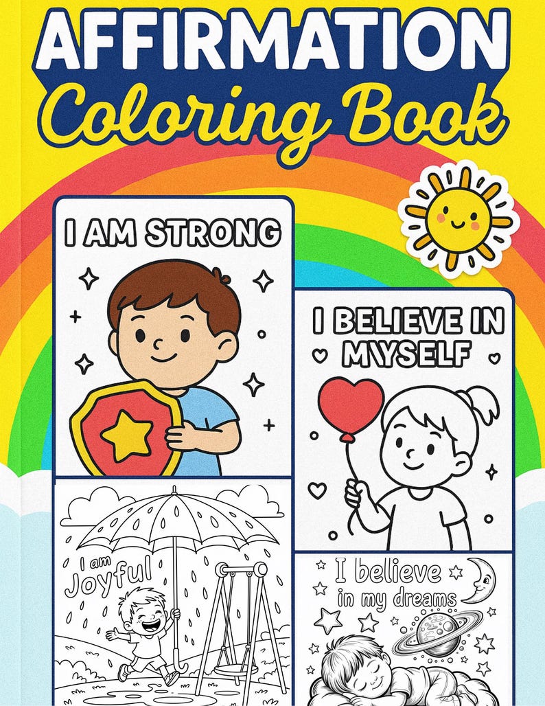 Affirmation Coloring Book for Kids: Confidence & Self-esteem Builder ...