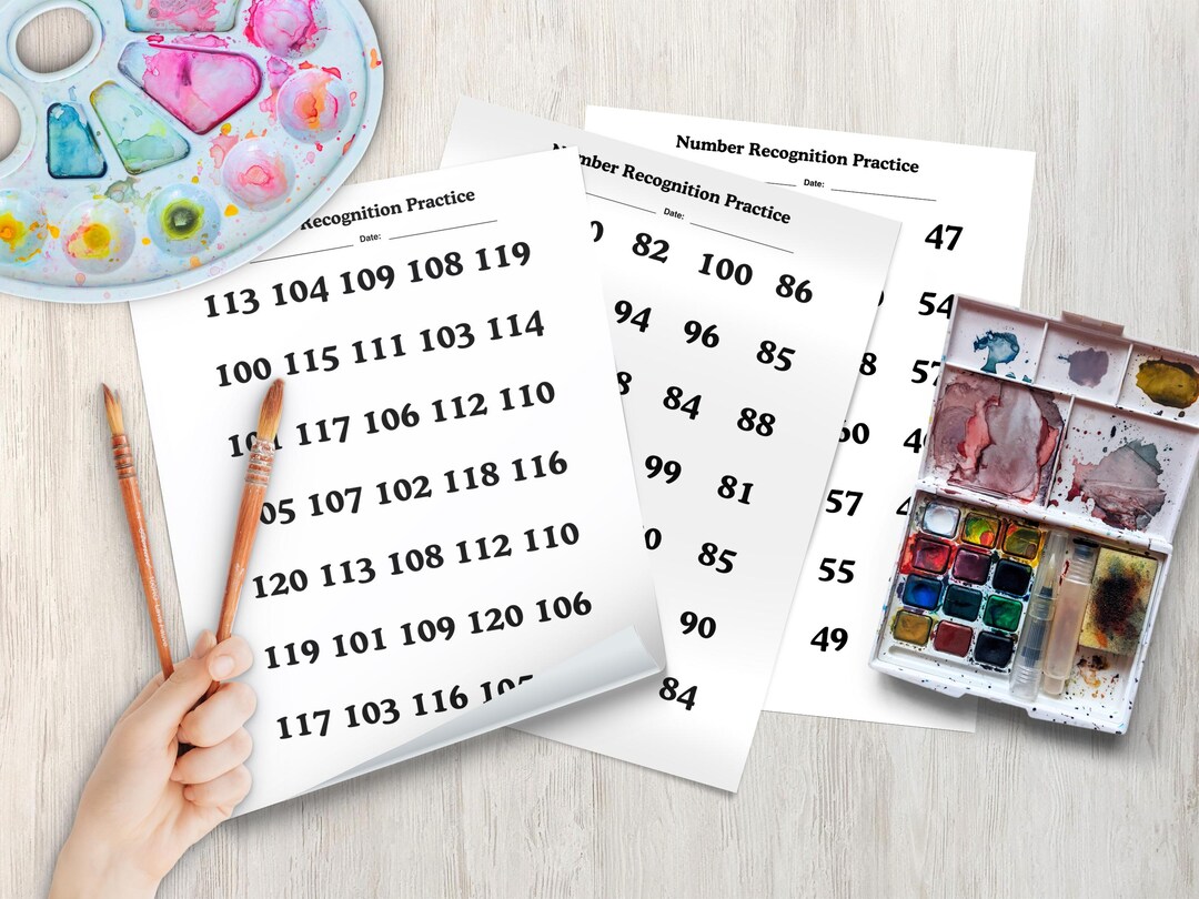 Number Recognition Worksheets 1-200 Printable | Kids Math Practice PDF ...