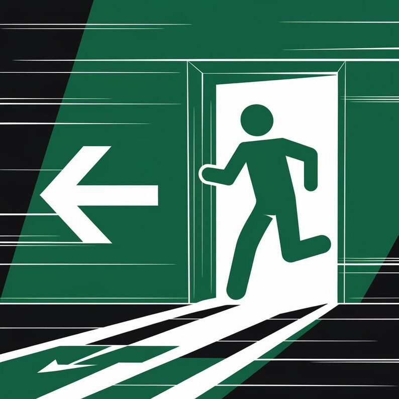 Emergency Business Signs Pack: 35 Modern Canva Templates for Quick Exit ...