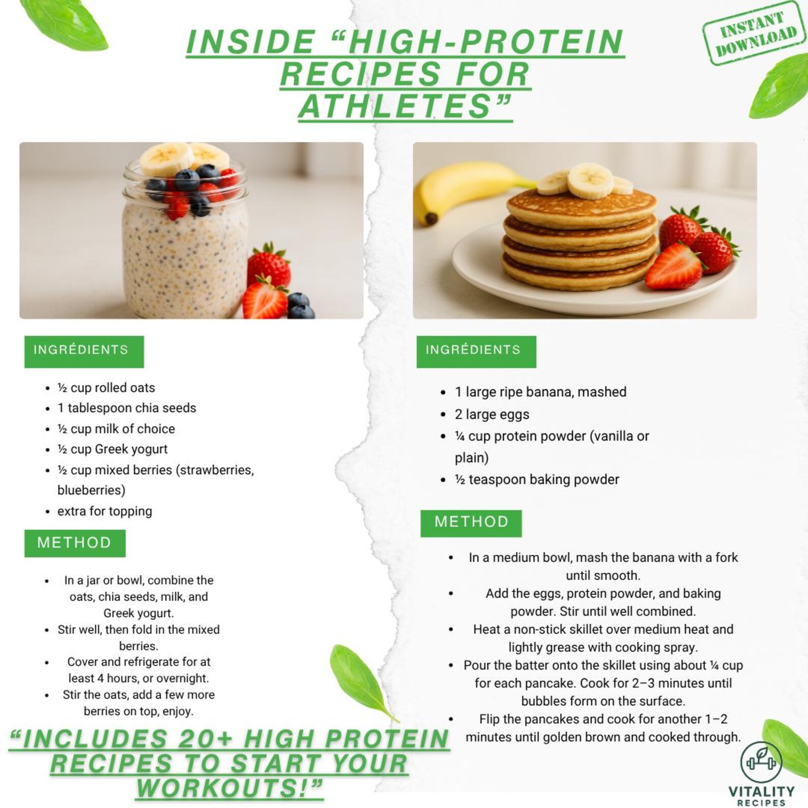 High-protein Recipes for Athletes: 50+ Healthy Meals Ebook (PDF ...