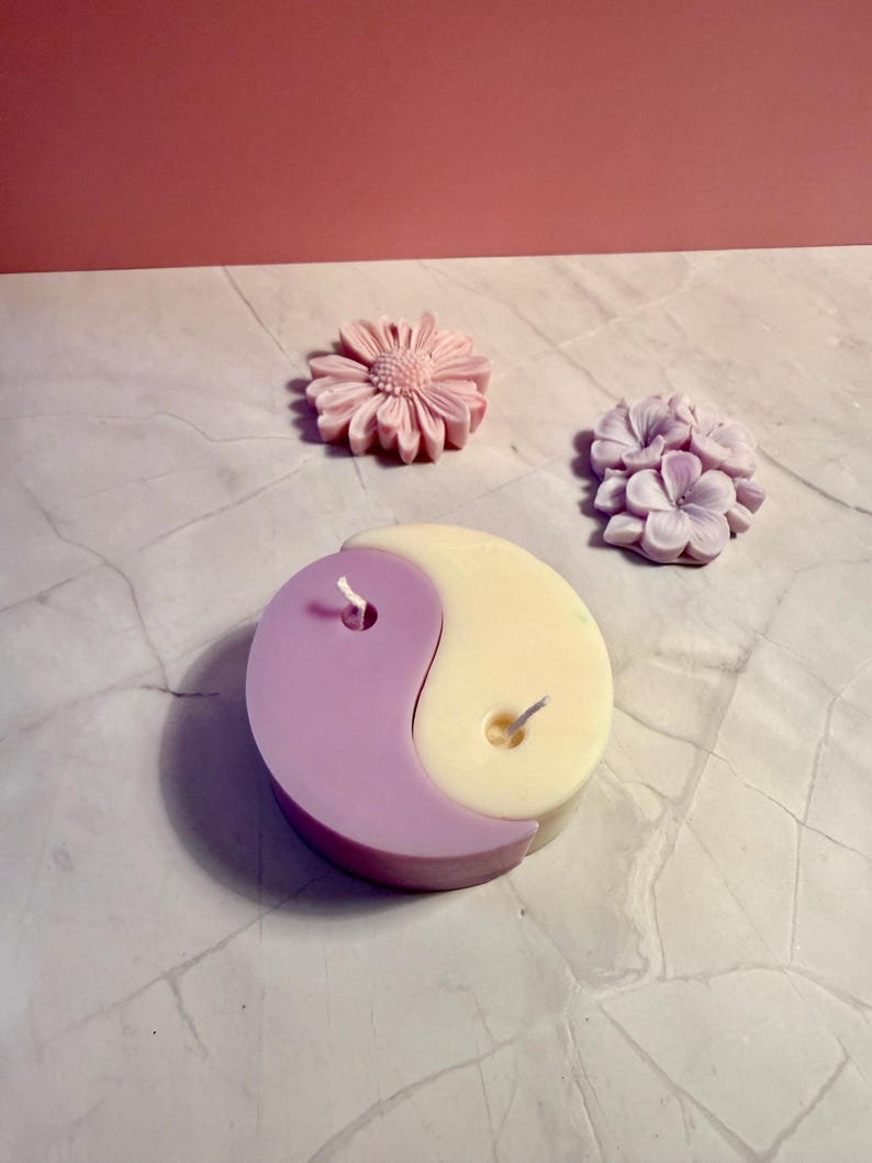 Yin Yang Soy Candle Set | Handmade Sculptural Candle | Relaxing Home Decor | Meditation Gift ...