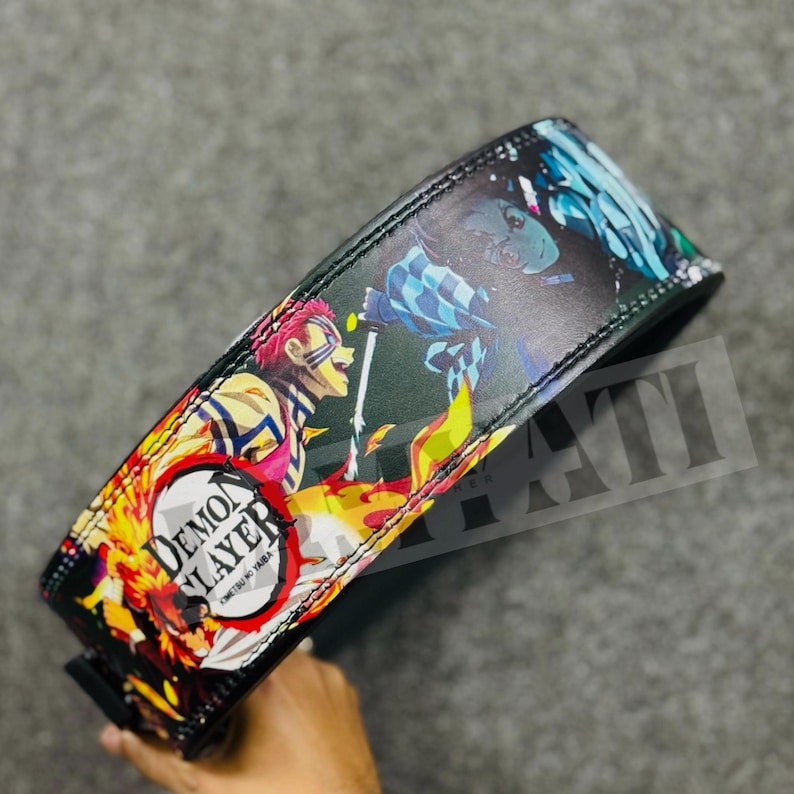 Demon Slayer Anime Gym Belt | Tanjiro Powerlifting Lever Belt - Etsy