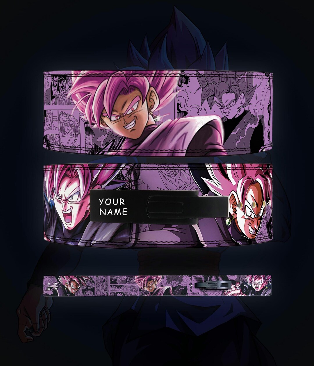 Goku Anime Belt Black Goku Character Belt Powerlifting Custom Lever ...
