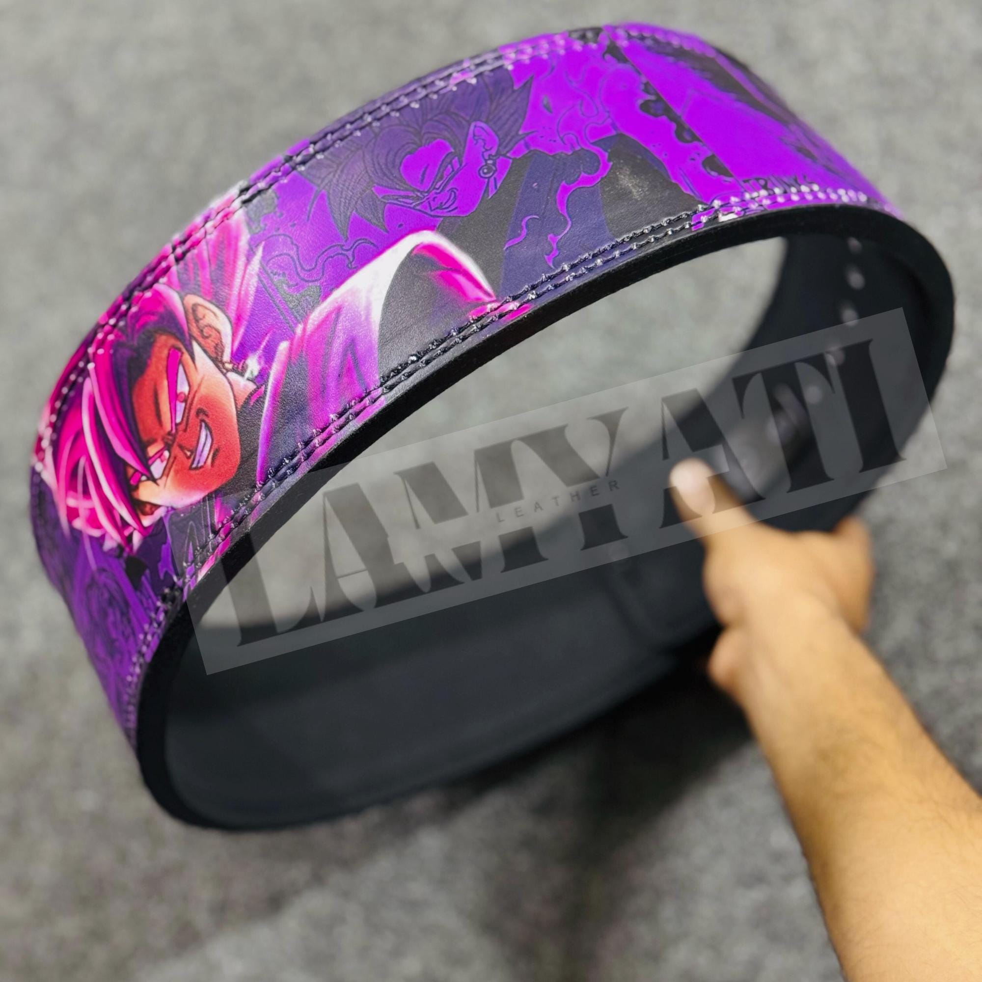 Goku Anime Belt Black Goku Character Belt Powerlifting Custom Lever ...