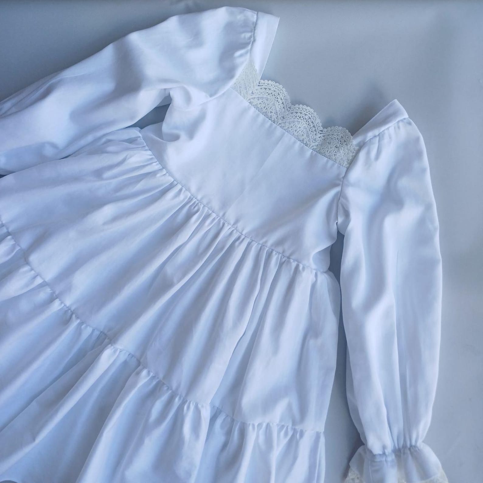 Victorian Ivory Girl's Dress With Macrame Lace – Natural Fabrics - Etsy UK