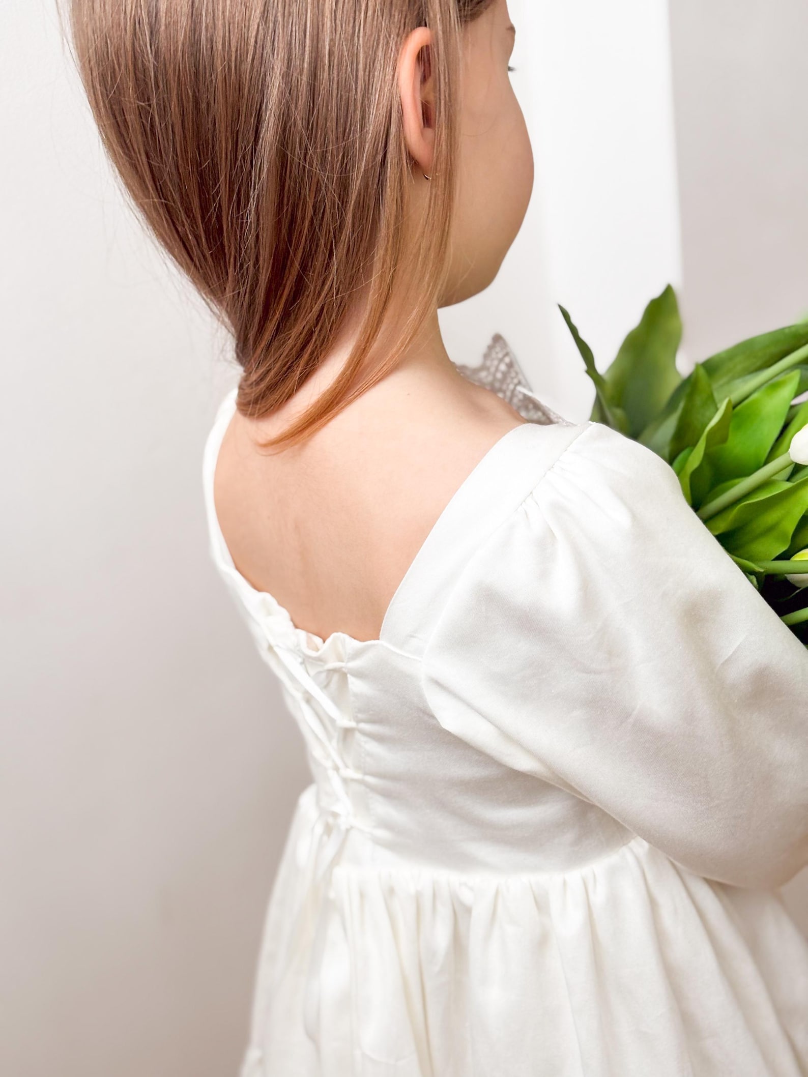 Victorian Ivory Girl's Dress With Macrame Lace – Natural Fabrics - Etsy