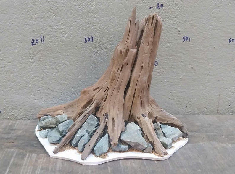 Aquarium Driftwood Stump Tree Aquascape Bonsai Wood Hardscape Plants ...