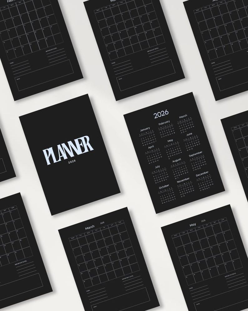 Minimalistic 2026 Digital Calendar & Planner | Printable PDF | Light ...