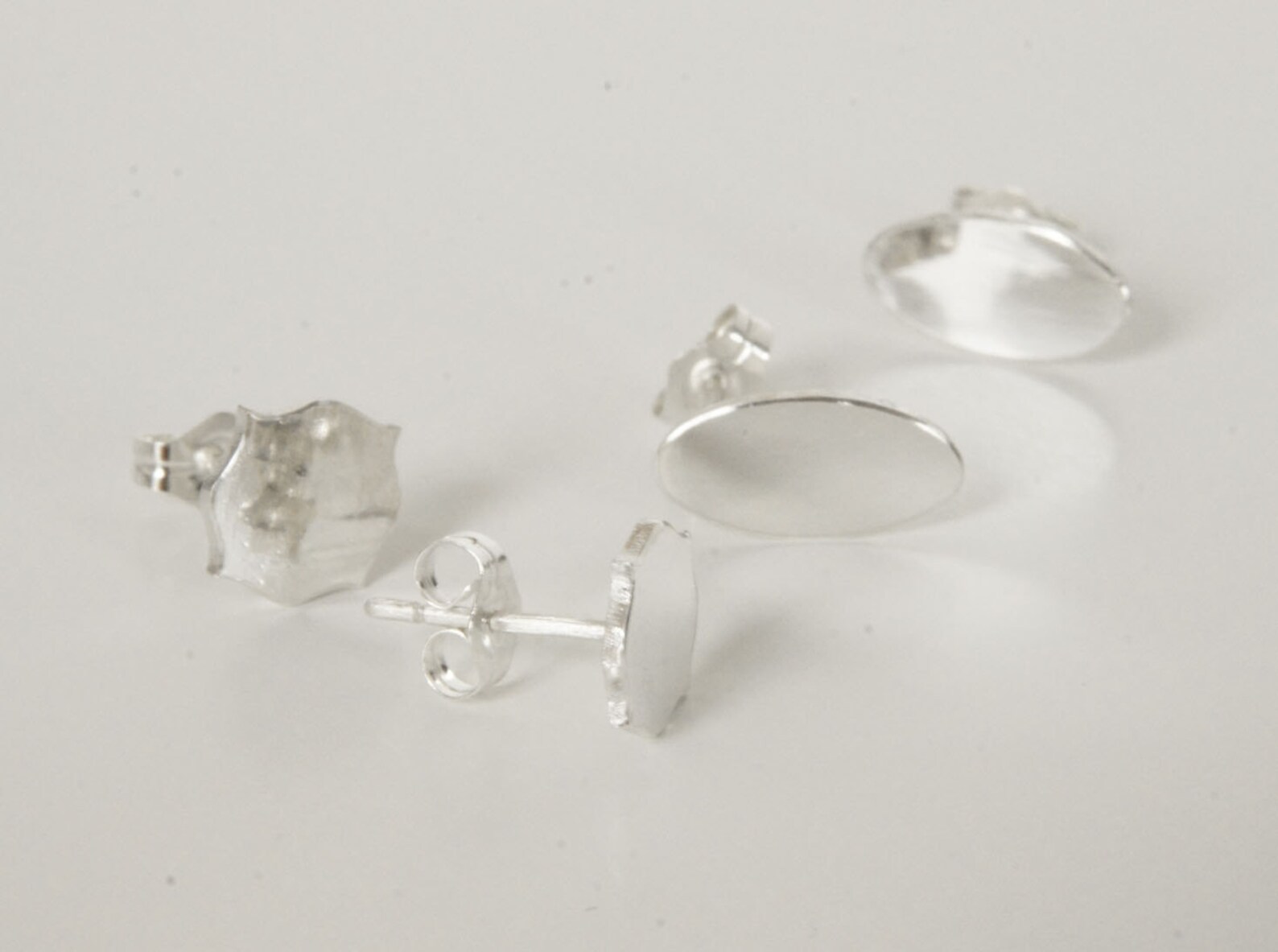 MINIATURE MIRROR Studs in Sterling Silver by Gemagenta Hand | Etsy