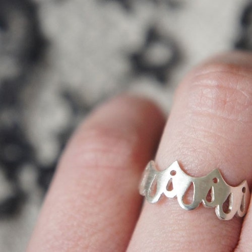 LINGERIE RING 001 Sterling Silver Hand Cut by Gemagenta - Etsy