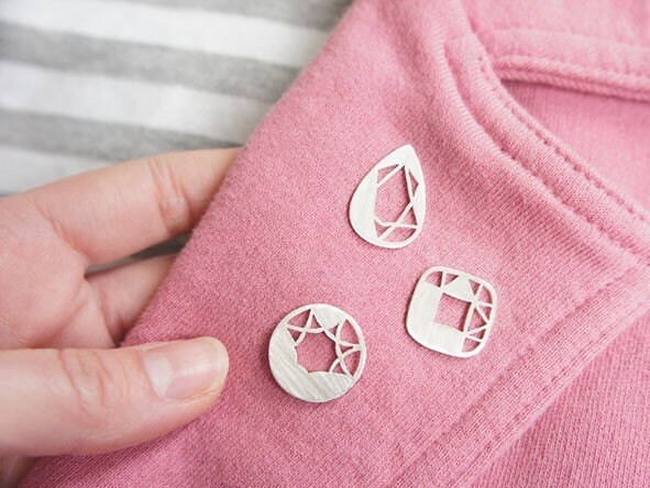 GEM BROOCH 199 Carat Series Sterling Silver Bridesmaid | Etsy